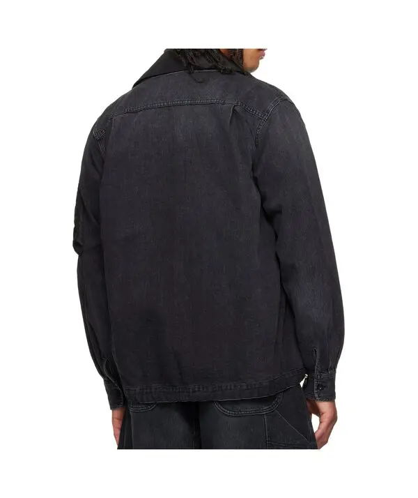 Sacai Panelled Zip Denim Jacket - Black