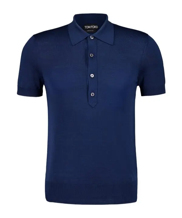 TOM FORD Short-sleeved Knitted Polo Shirt