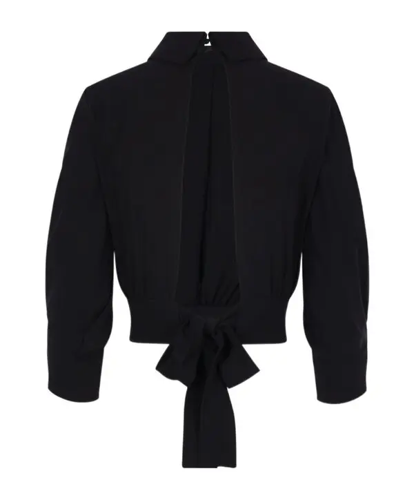 Elisabetta Franchi Short-sleeved Belted Blouse