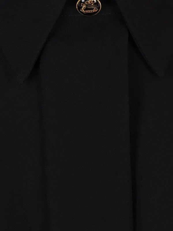 Elisabetta Franchi Short-sleeved Belted Blouse