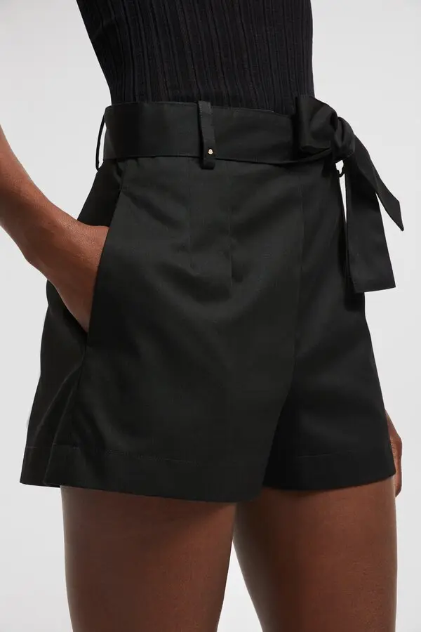 Moncler Belted Pleated Shorts
