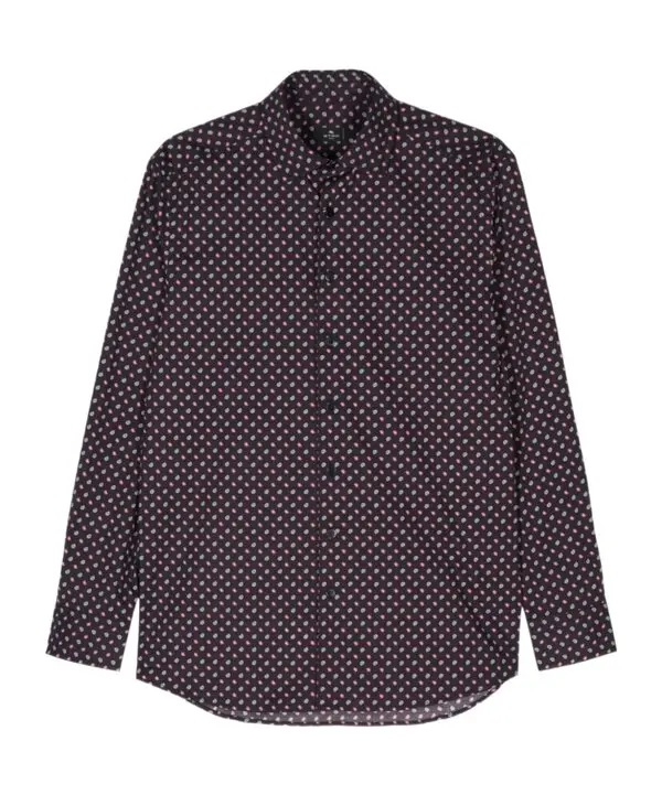 Etro Paisley-printed Stretch Shirt - Black