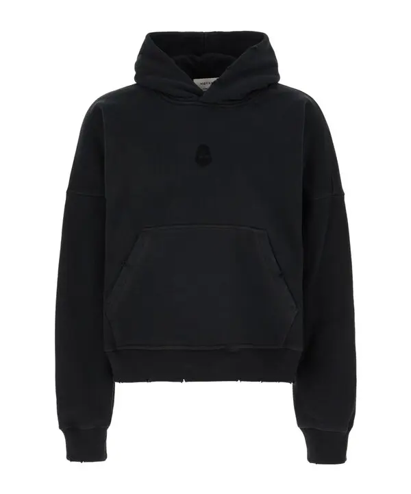 Alexander McQueen Skull Detailed Distressed Hoodie
