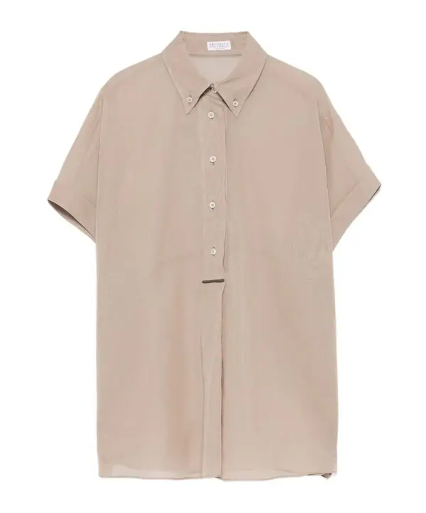 Brunello Cucinelli Cotton Shirt - Nude
