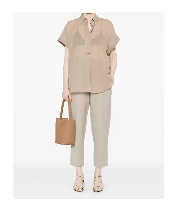 Brunello Cucinelli Cotton Shirt - Nude
