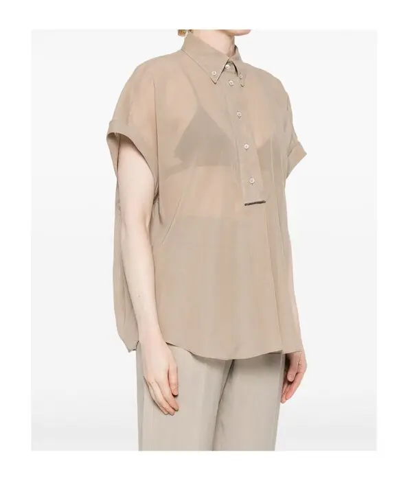 Brunello Cucinelli Cotton Shirt - Nude