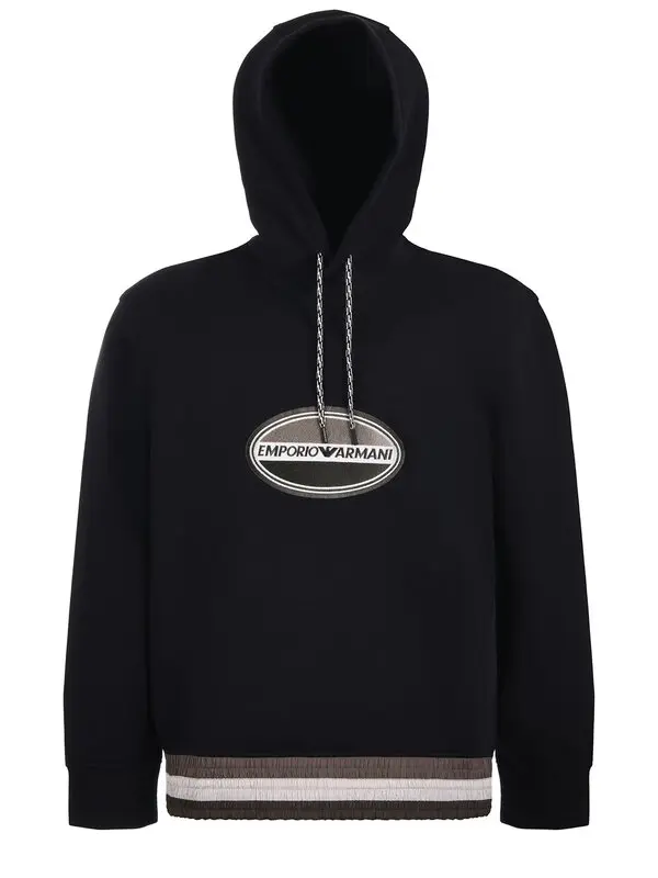 Emporio Armani Embroidered Logo Hoodie
