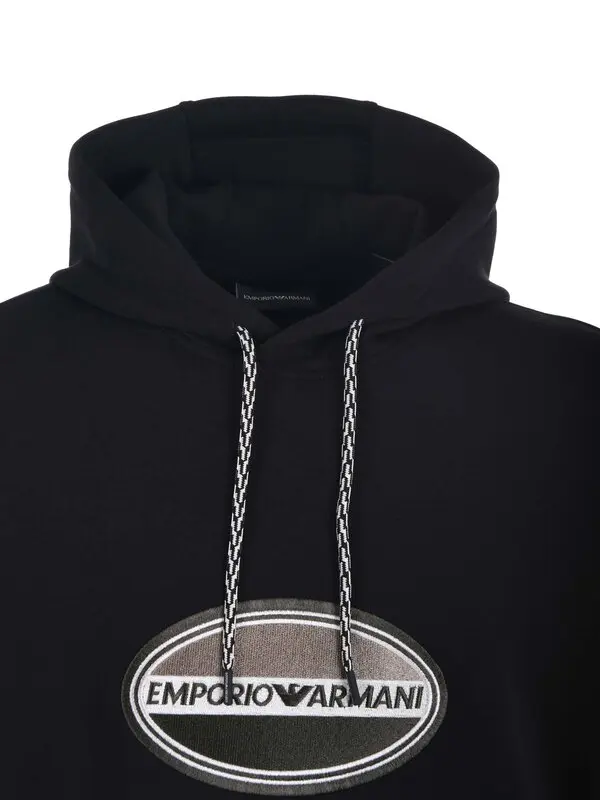 Emporio Armani Embroidered Logo Hoodie