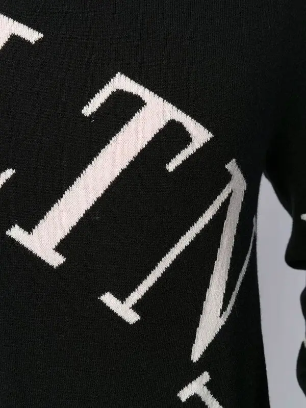 Valentino Garavani Logo Printed Crew Neck Sweater