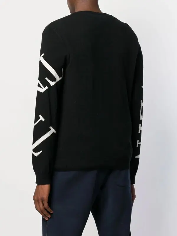 Valentino Garavani Logo Printed Crew Neck Sweater