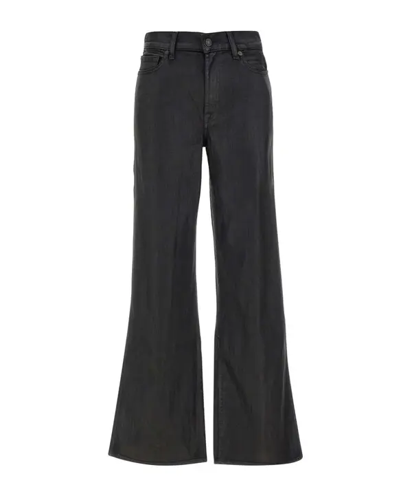7 For All Mankind Lotta Jet Setter Flared Jeans - Black