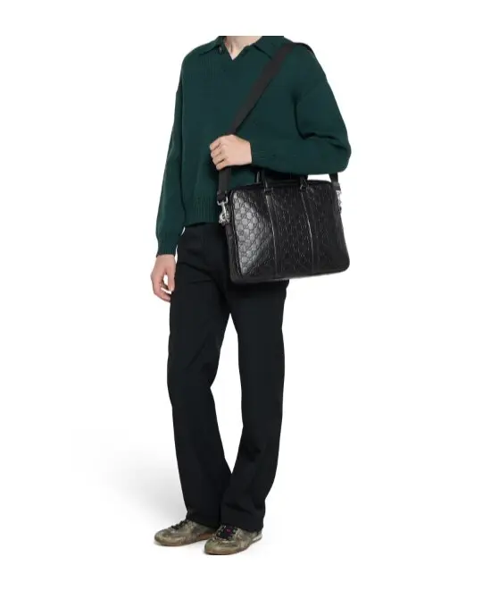 Gucci Gg Emblem Large Briefcase