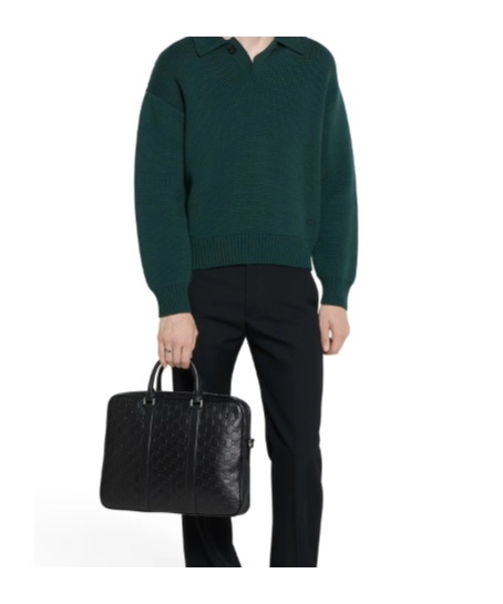 Gucci Gg Emblem Large Briefcase