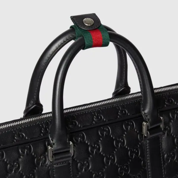 Gucci Gg Emblem Large Briefcase