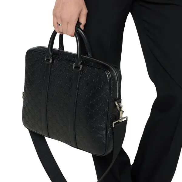 Gucci Gg Emblem Large Briefcase