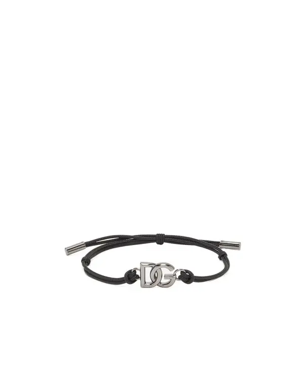 Dolce & Gabbana Dg Logo Plaque Chain Bracelet - Black