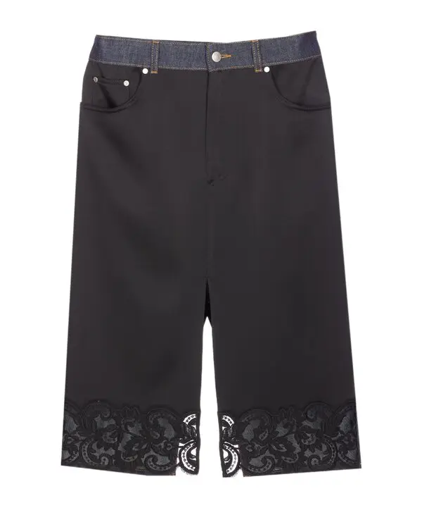 Stella McCartney Lace Panel Midi Skirt