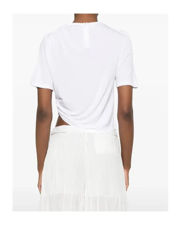 Christopher Esber Embellished Asymmetric Neckline T-shirt - White