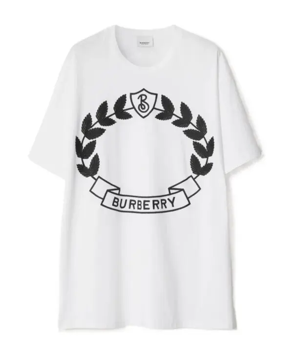 Burberry Logo Print Crewneck T-shirt - White