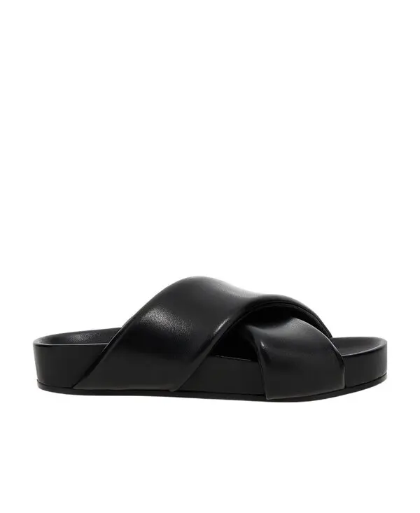 JIL SANDER Padded Crossover Strap Sandals