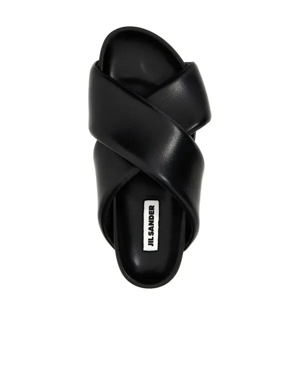 JIL SANDER Padded Crossover Strap Sandals
