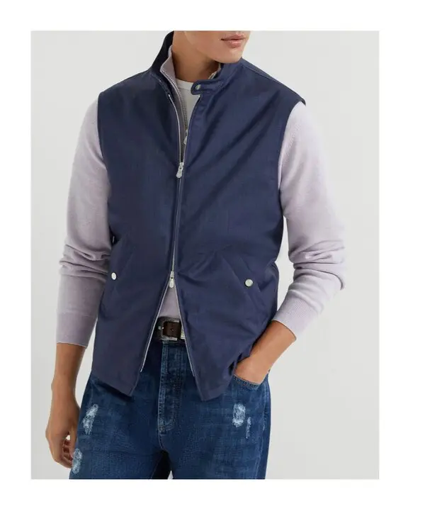 Brunello Cucinelli Flannel Zipped Gilet