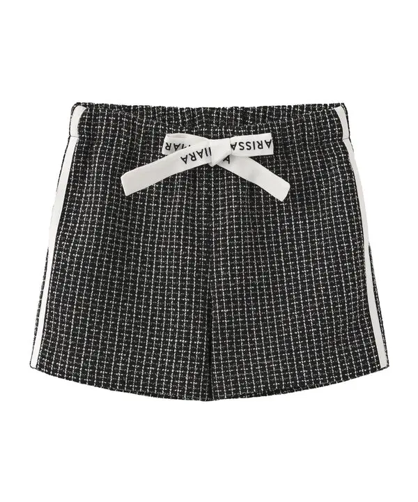 Marissa Chiara Houndstooth Pattern Shorts With Logo Webbing