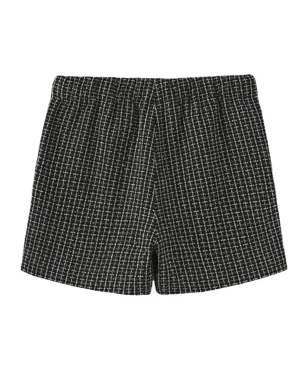Marissa Chiara Houndstooth Pattern Shorts With Logo Webbing