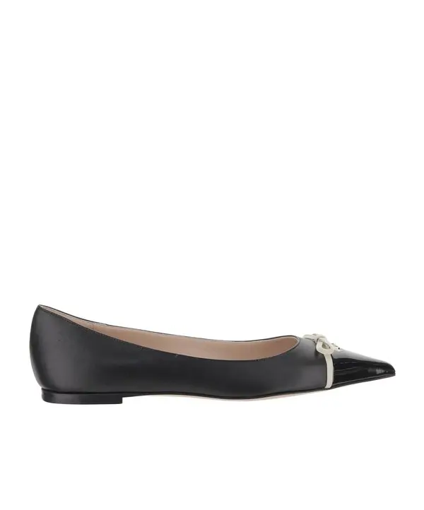 Valentino Garavani Contrast Bow Ballet Flats - Black