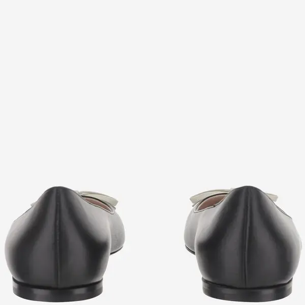 Valentino Garavani Contrast Bow Ballet Flats - Black