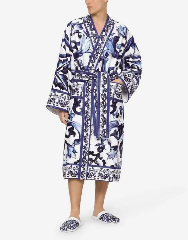 Dolce & Gabbana Dolce Gabbana Terry Batch Robe
