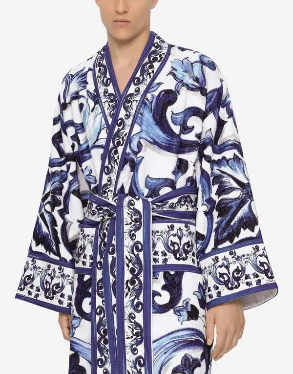 Dolce & Gabbana Dolce Gabbana Terry Batch Robe