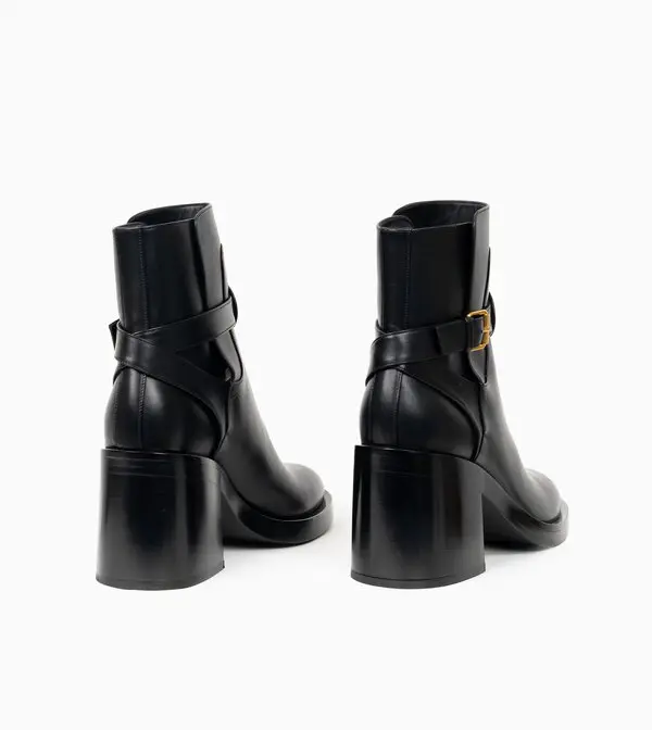 Valentino Garavani Vlogo Signature Block Heel Ankle Boots