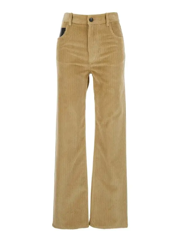 Bottega Veneta Beige Corduroy Trousers