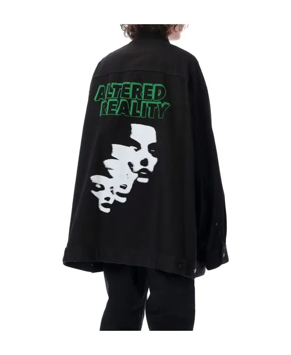 Raf Simons Graphic Print Denim Jacket