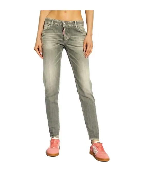 Dsquared2 Distressed Straight-leg Jeans