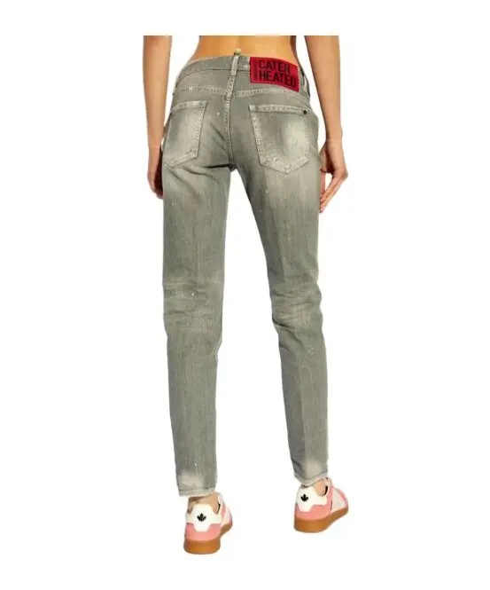 Dsquared2 Distressed Straight-leg Jeans