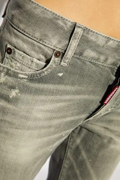 Dsquared2 Distressed Straight-leg Jeans