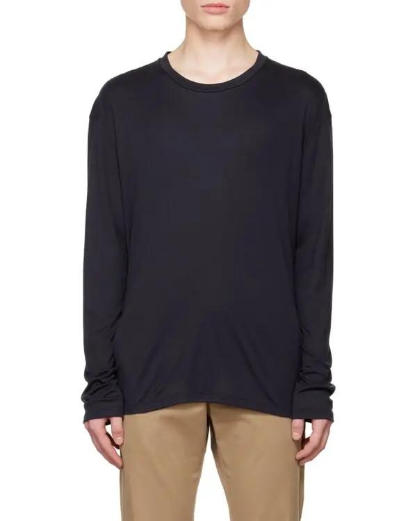 Zegna Long Sleeve Round Neck Sweater - Black
