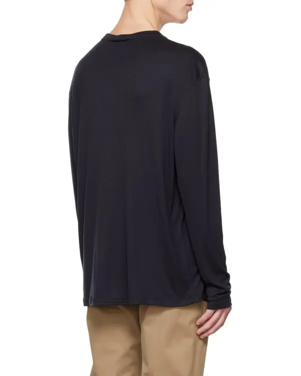 Zegna Long Sleeve Round Neck Sweater - Black