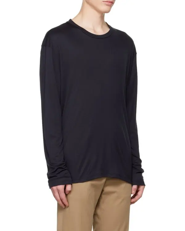 Zegna Long Sleeve Round Neck Sweater - Black