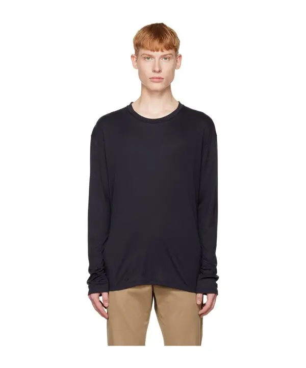 Zegna Long Sleeve Round Neck Sweater - Black