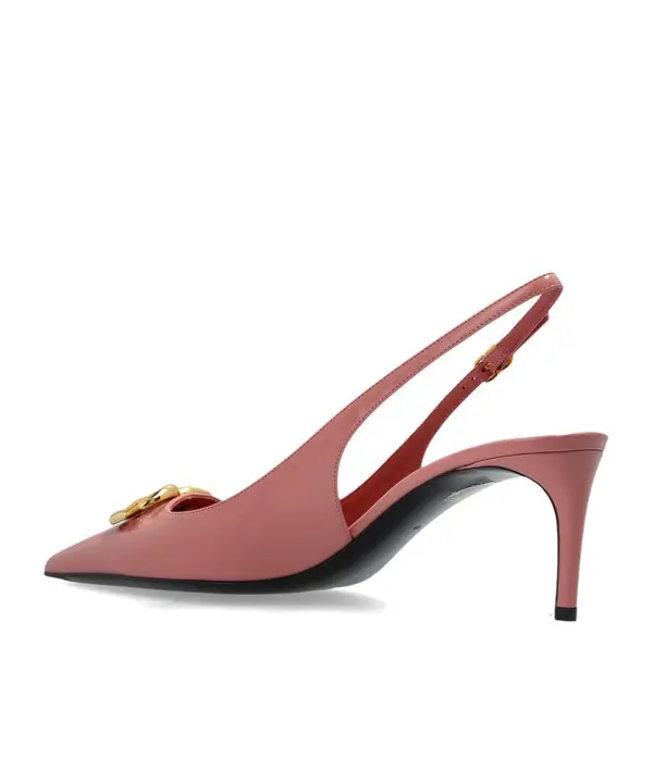 Dolce & Gabbana Dg Plaque Slingback Pumps - Pink