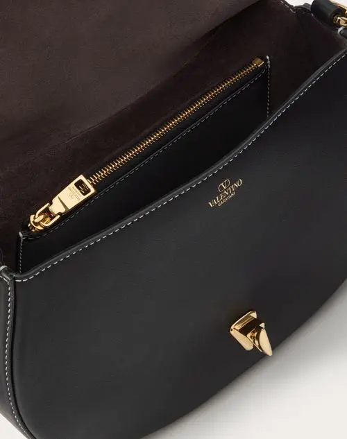 Valentino Garavani Vlogo Twist Lock Small Shoulder Bag - Black