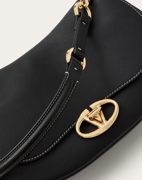 Valentino Garavani Vlogo Twist Lock Small Shoulder Bag - Black