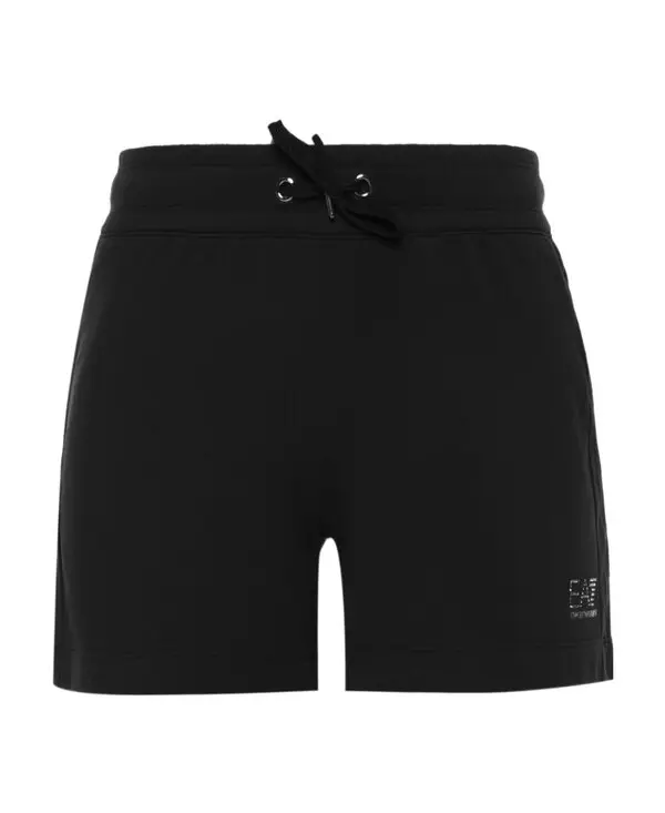 EA7 Sequined Logo Shorts - Black