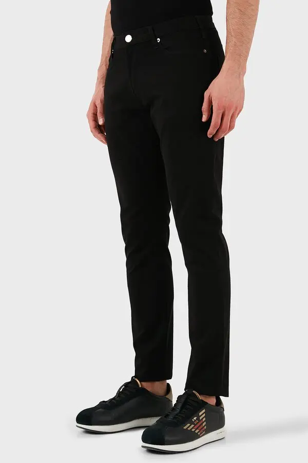 Emporio Armani Logo Detail Jeans - Black