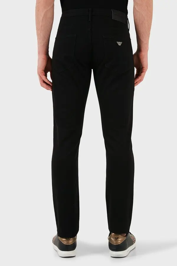 Emporio Armani Logo Detail Jeans - Black