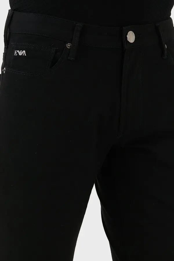 Emporio Armani Logo Detail Jeans - Black