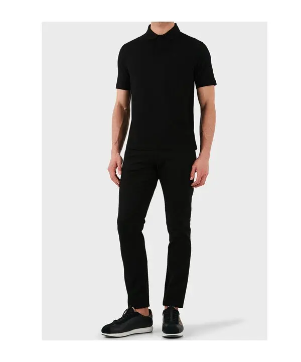 Emporio Armani Logo Detail Jeans - Black